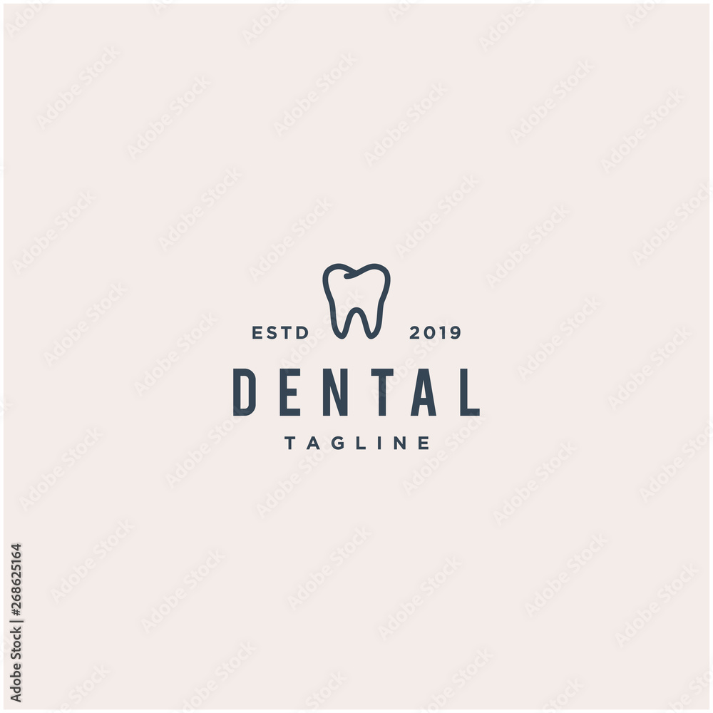 simple dental vector logo design Stock Vector | Adobe Stock