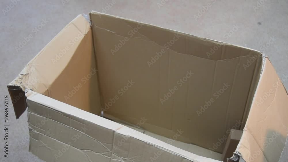 Throwing computer equipment and electronics into a box for sending or ...