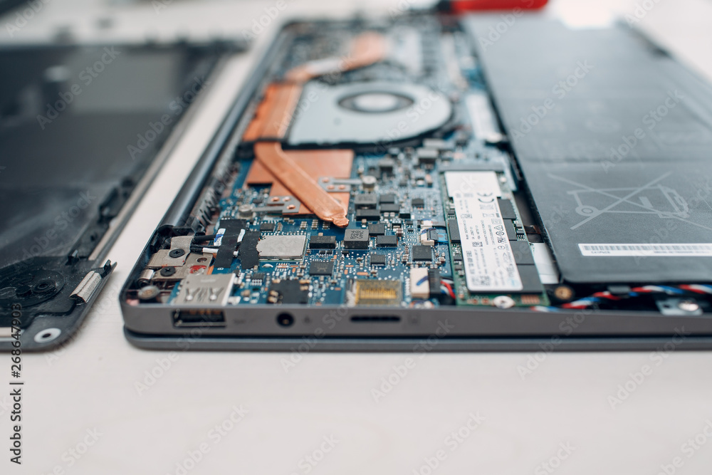 Disassembly and repair laptop. Service, replacement cooling system, fan ...