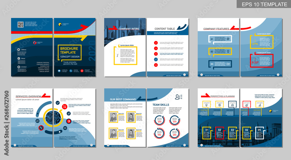 Vetor de Brochure creative design. Multipurpose template, include cover ...