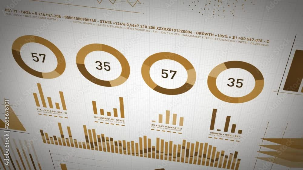 Business Statistics, Market Data And Infographics Layout/ 4k animation ...