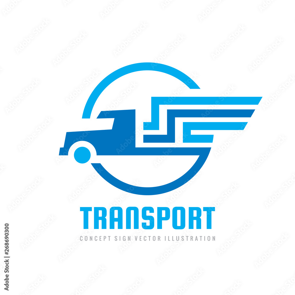 Transport logistic logo design. Car truck sign. Delivery cargo symbol ...