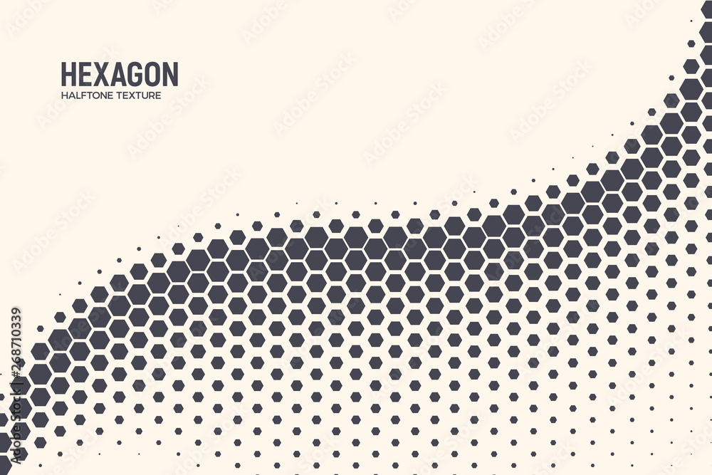 Hexagon Shapes Vector Abstract Geometric Technology Oscillation Wave ...
