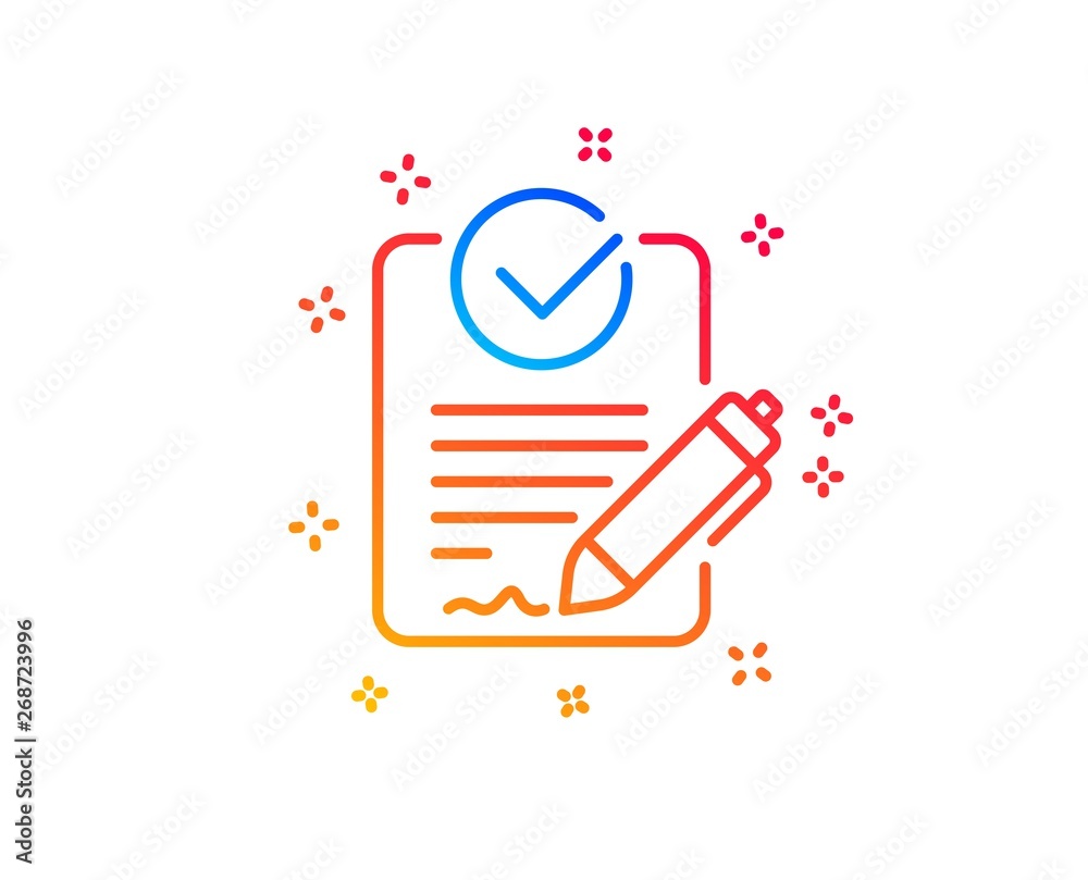 Rfp line icon. Request for proposal sign. Report document symbol ...