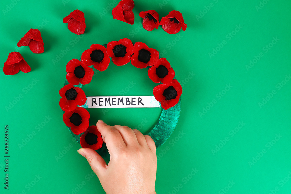 Diy wreath red poppy Anzac Day, Remembrance, Remember, Memorial day ...