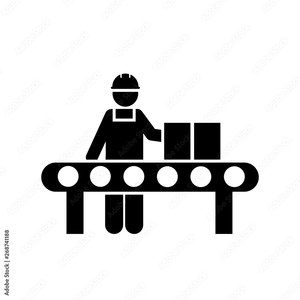 Job, conveyor, production, factory icon. Element of manufacturing icon ...