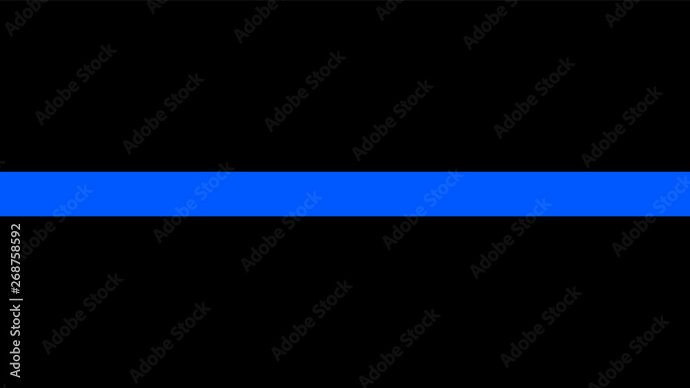 Thin blue line flag - a sign to honor and respect police, army and ...
