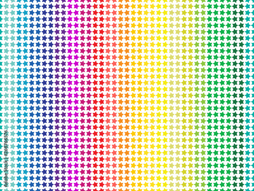 colorful stars in line with white background. rainbow color concept ...