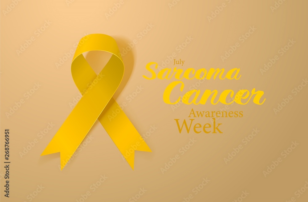 Sarcoma and Bone Cancer Awareness Calligraphy Poster Design. Realistic ...