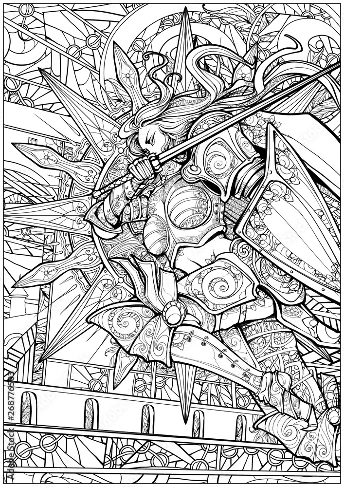 Female Knight Coloring Pages