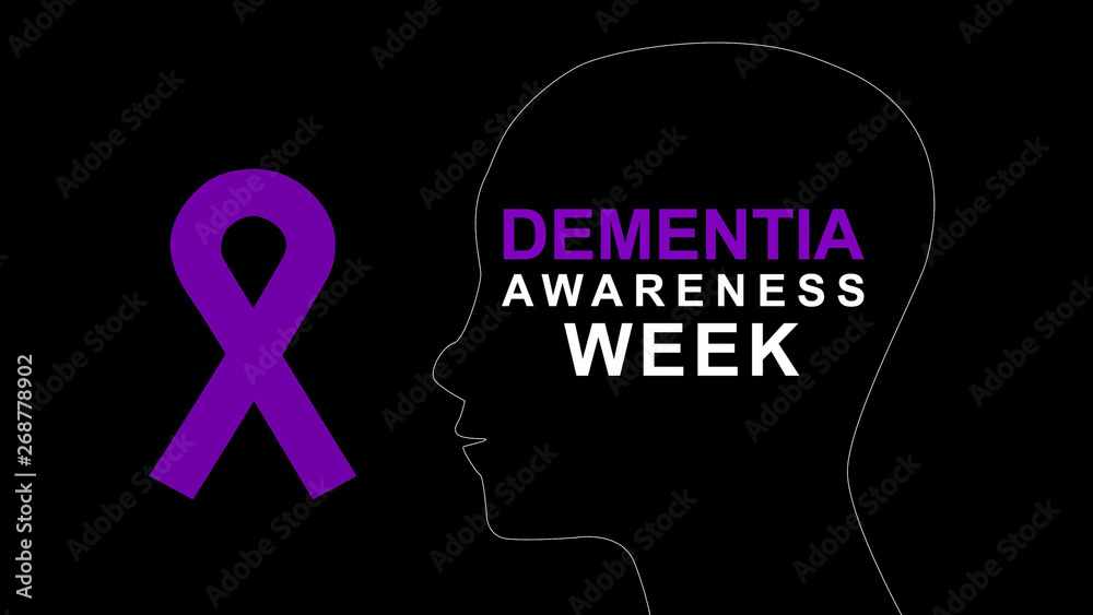 Dementia Awareness Week poster and banner campaign. Design illustration ...