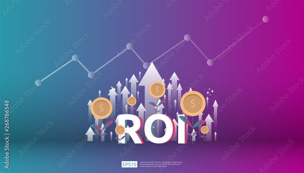 Return on investment, profit opportunity concept. business growth ...