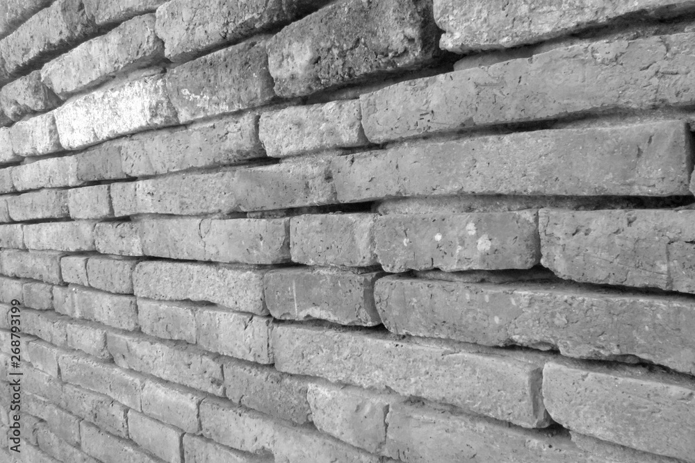 Black And White Brick Wall Texture Background Stock Photo Adobe Stock