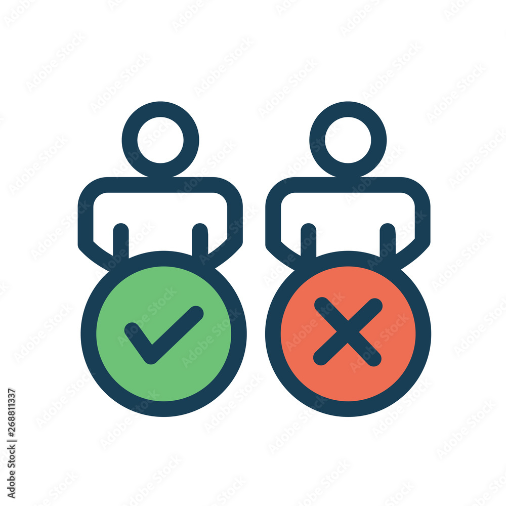 Vetor de Do and Don't or Good and Bad Icons w Positive and Negative ...