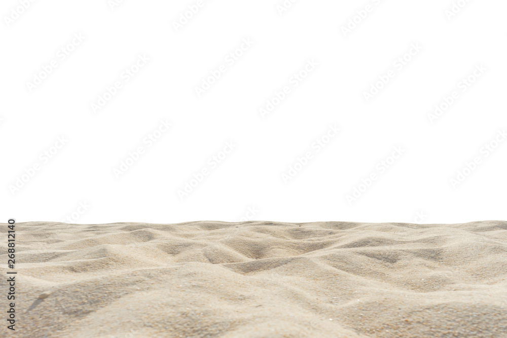 Beach Sand Texture Isolated With Clipping Path On White Screen. Stock ...