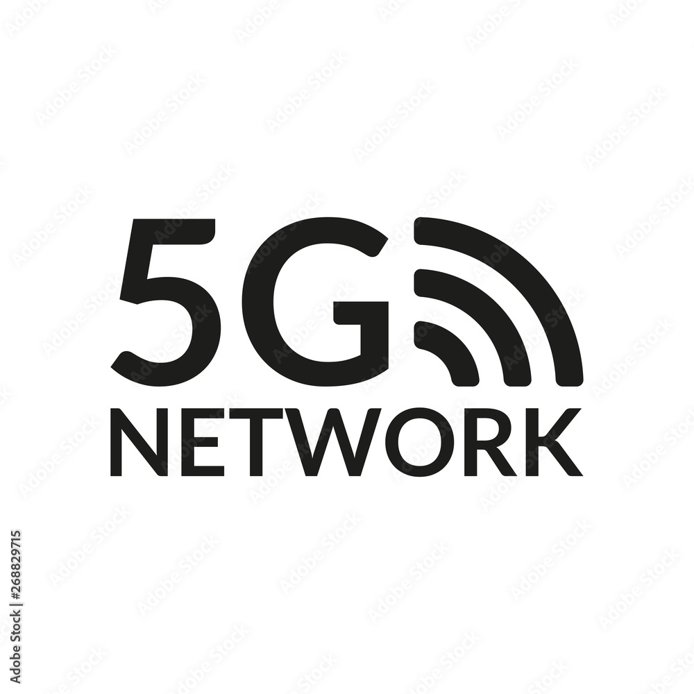 5G icon. High speed wifi or wireless network logo. Mobile Internet ...