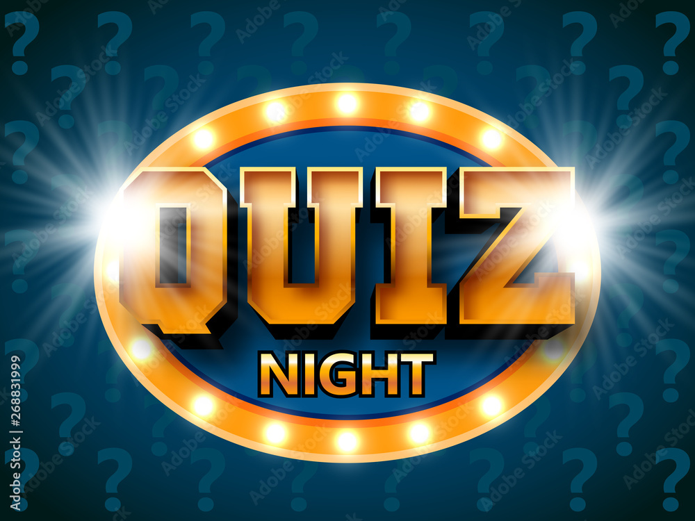 Quiz Night Announcement Poster Design Banner Background Vector Quiz Night Announcement Poster Design Banner Background Vector