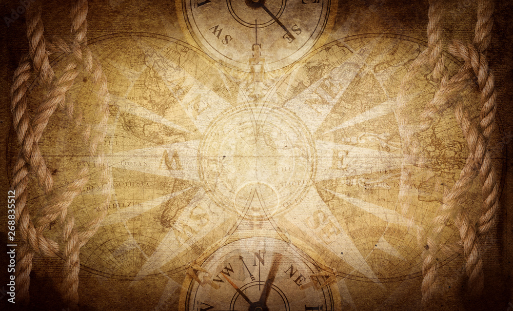 Ancient vintage adventure background. Retro style. Science, education ...