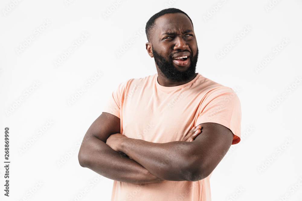 Portrait of a confused african man Stock Photo | Adobe Stock