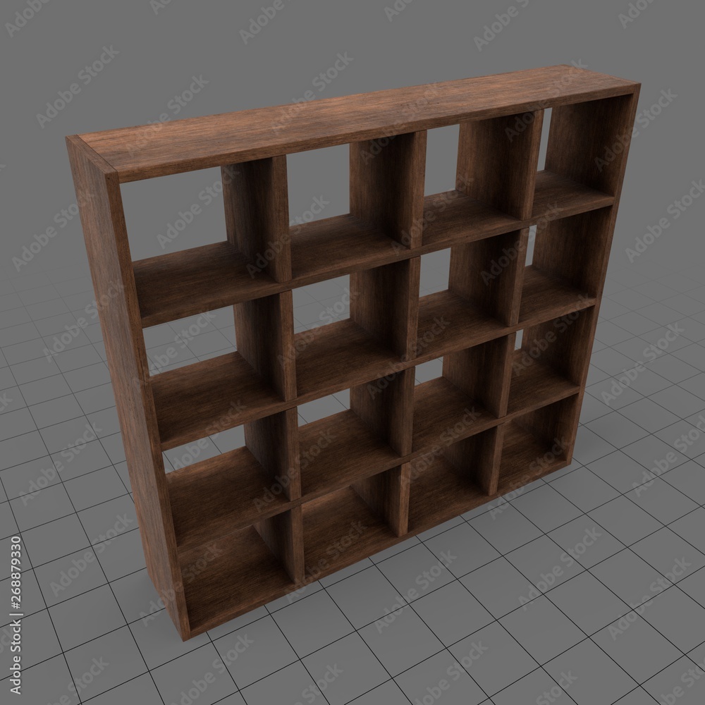 Modern bookshelf Stock 3D asset | Adobe Stock