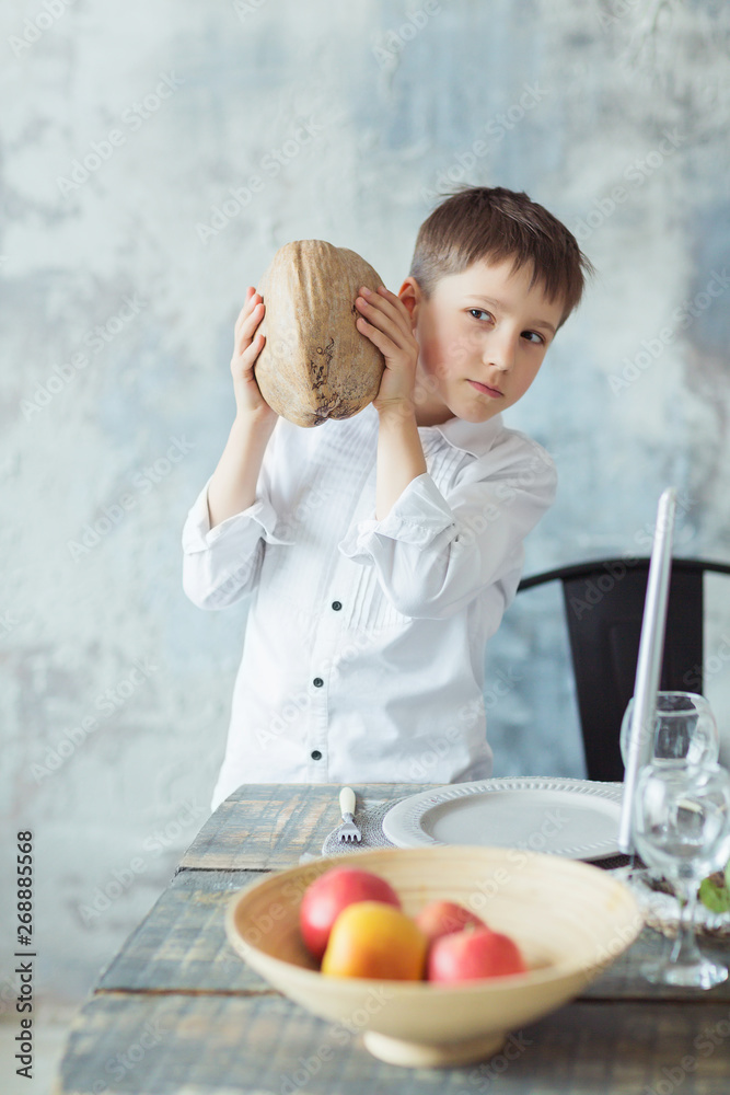 Boy Setting The Table