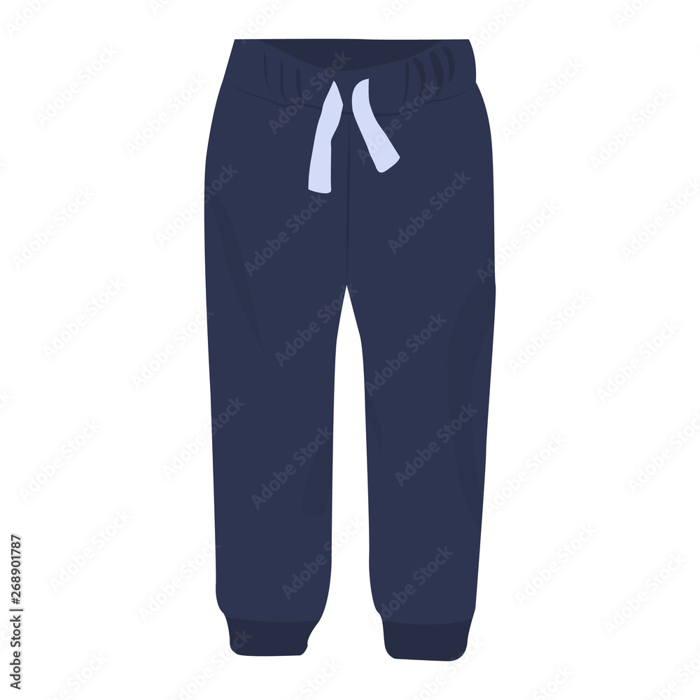 Sweatpants vector icon on a white background. Pants illustration ...