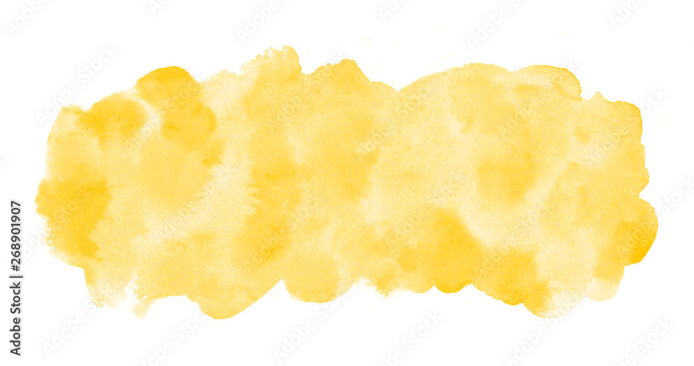 Chrome, amber yellow watercolor rectangle background, frame. Long ...