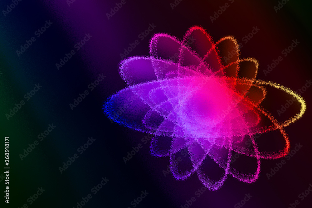 atomic particle background as theme of physics Stock Illustration ...