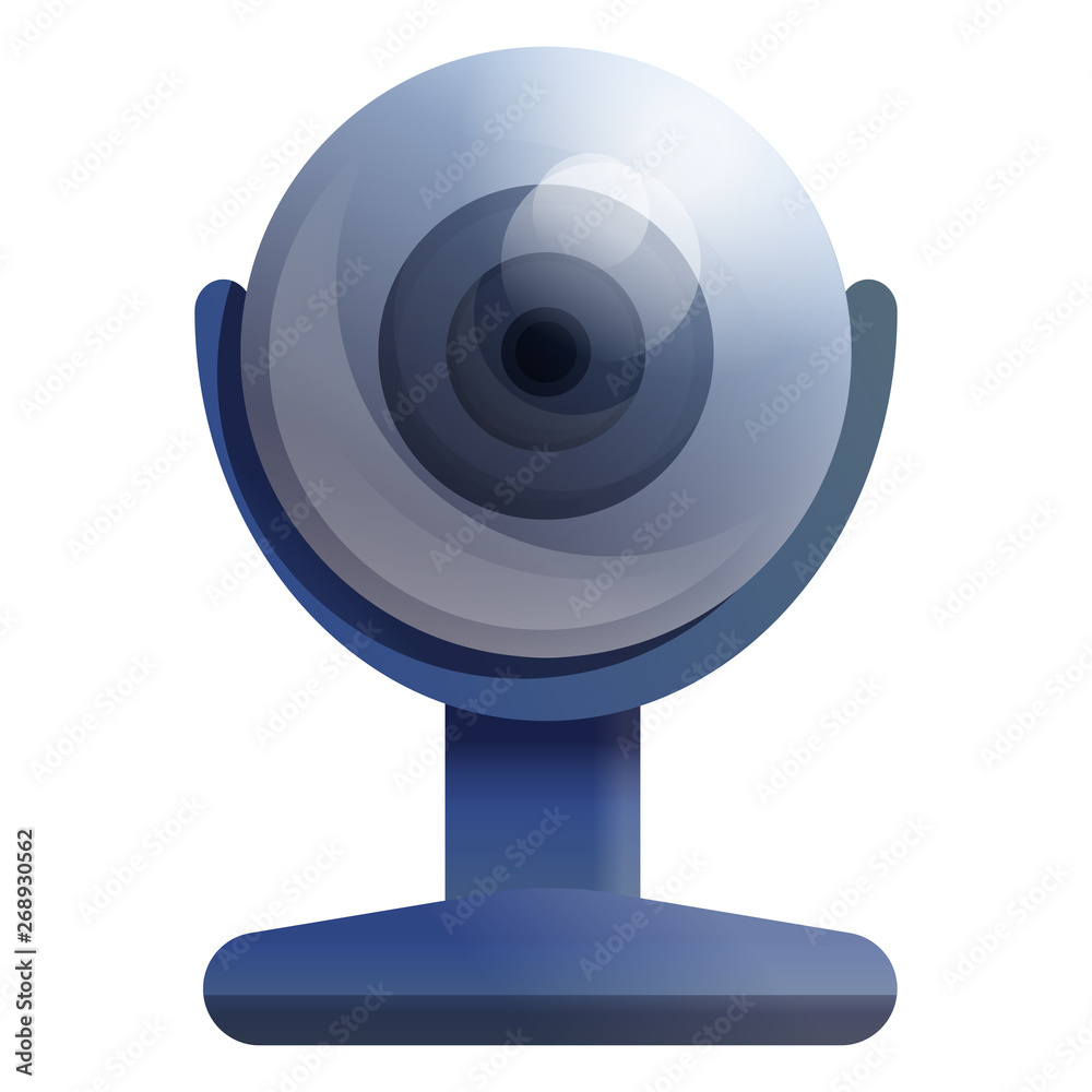cartoon camera surveillance isolated on white background, vector ...