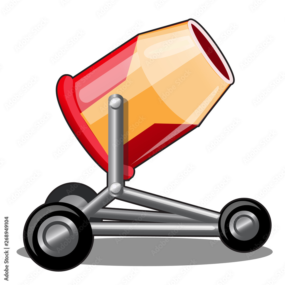 Mobile snow gun or cannon isolated on white background. Snowmaking ...