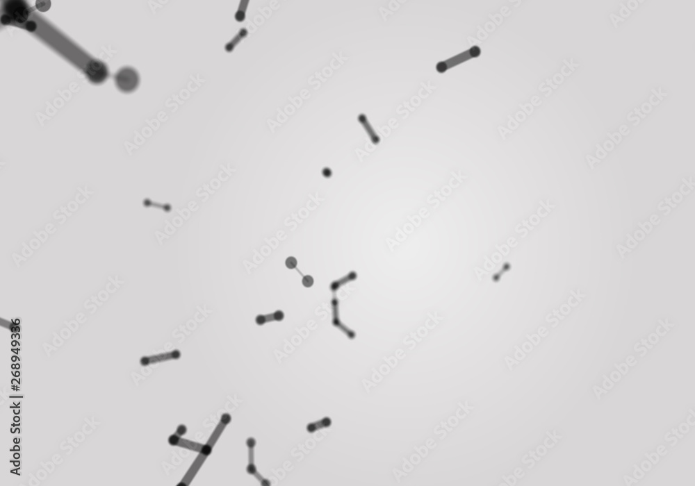 Abstract plexus network connection systems with dots and connecting lines. 3D Rendering. Stock ...