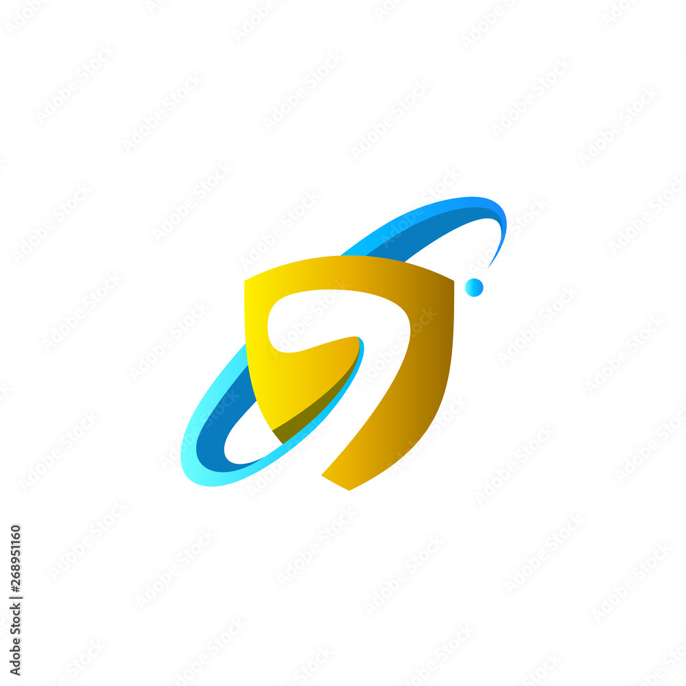 logo number 7, shield and number 7 , security icon , swoosh symbol ...