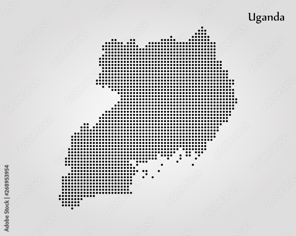 Map of Uganda. Vector illustration. World map Stock Vector | Adobe Stock