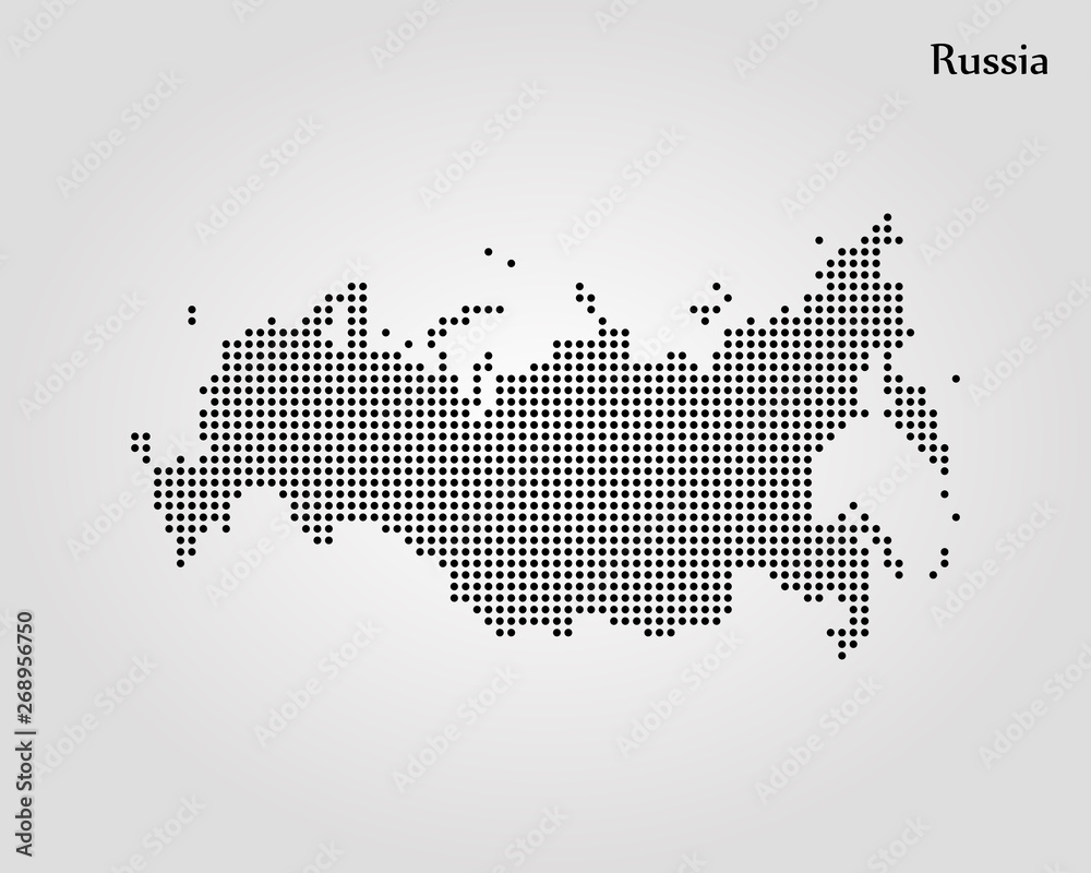 Map of Russia. Vector illustration. World map Stock Vector | Adobe Stock