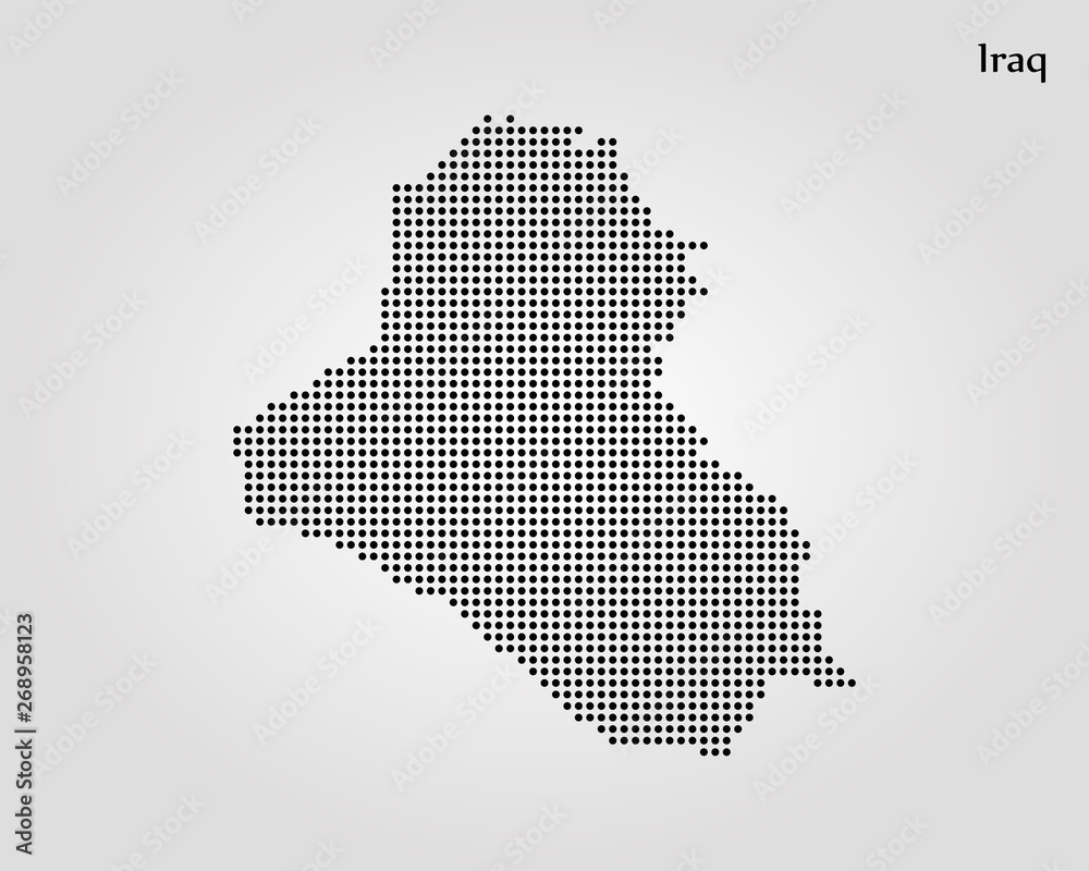 Map of Iraq. Vector illustration. World map Stock Vector | Adobe Stock