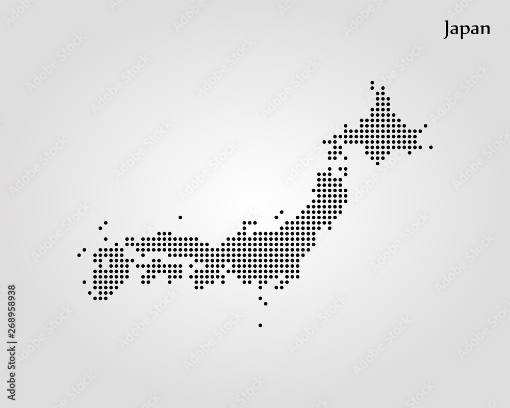 Map of Japan. Vector illustration. World map Stock Vector | Adobe Stock