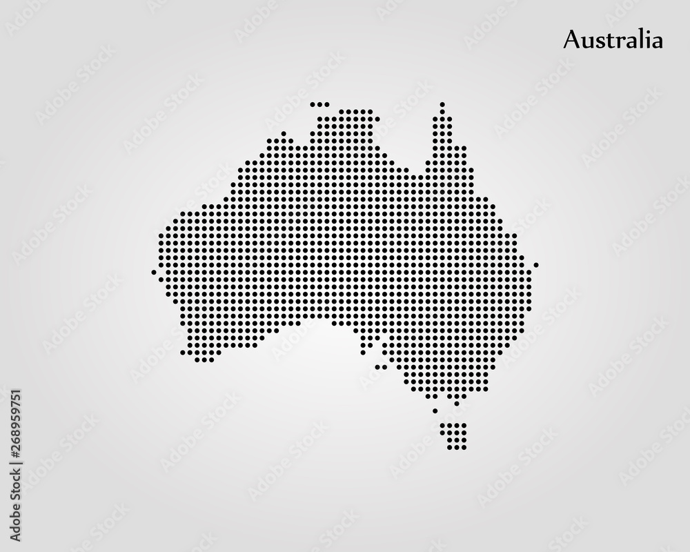 Map of Australia. Vector illustration. World map Stock Vector | Adobe Stock