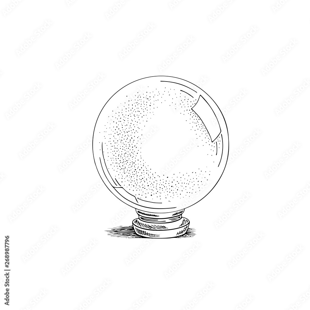Crystal Ball Pencil Drawing