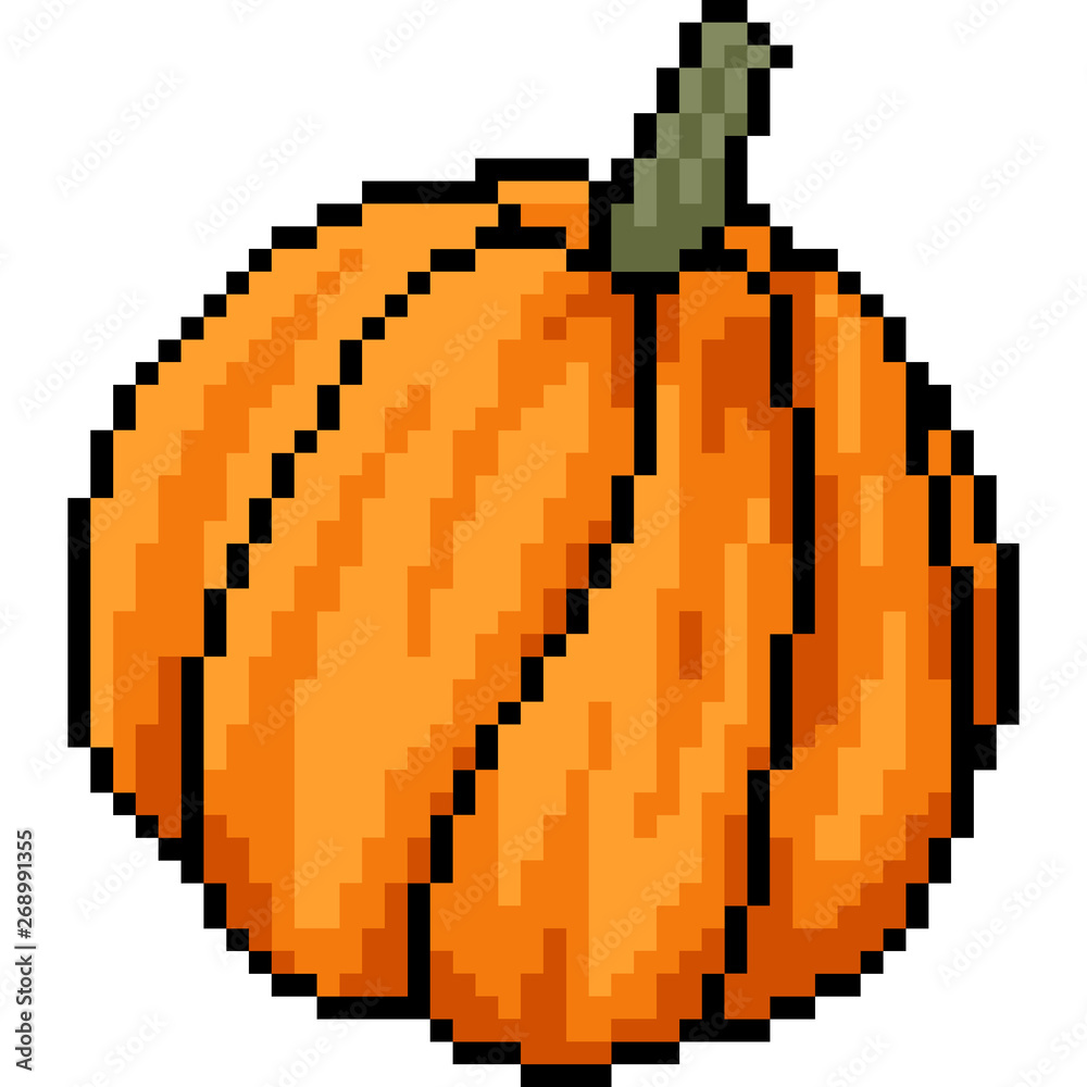 vector pixel art pumpkin Stock Vector | Adobe Stock