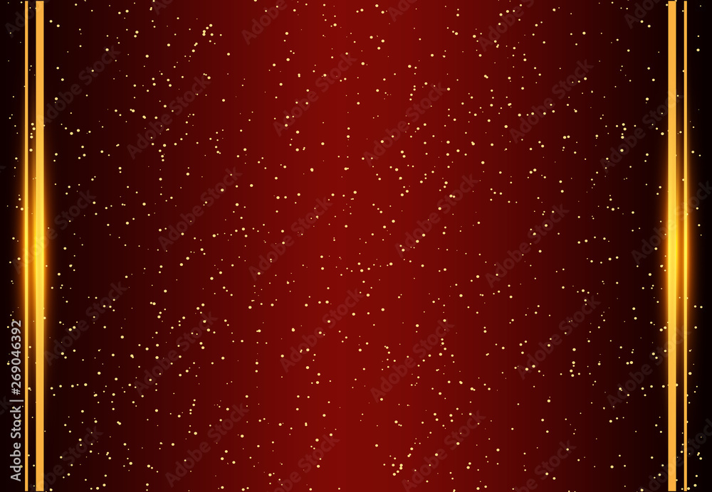 Luxury red and gold background. Design for presentation, concert, show ...