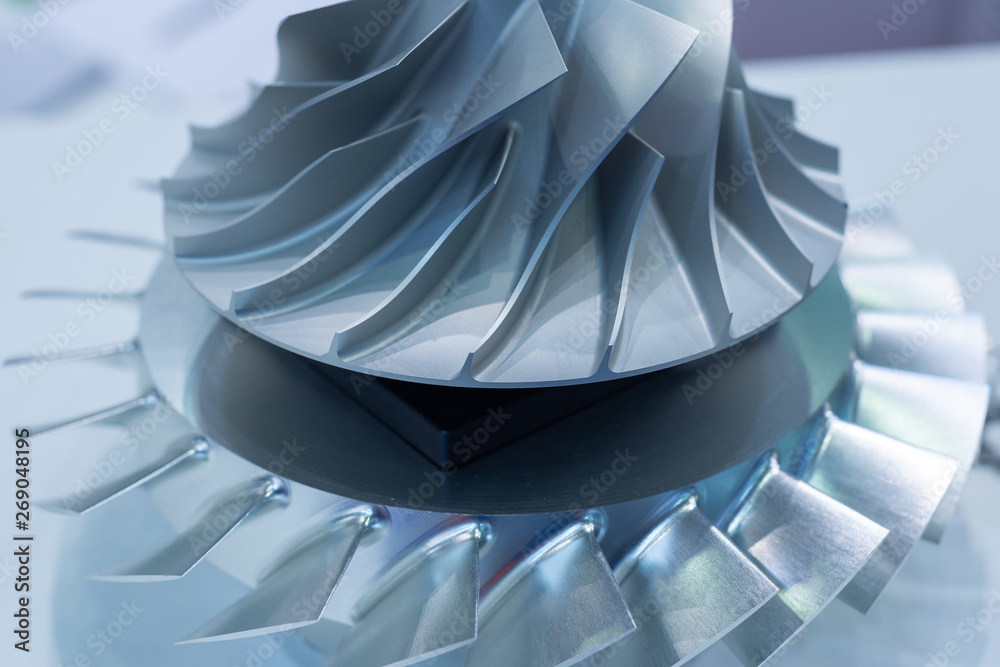 Air compressor rotor. Stock Photo | Adobe Stock