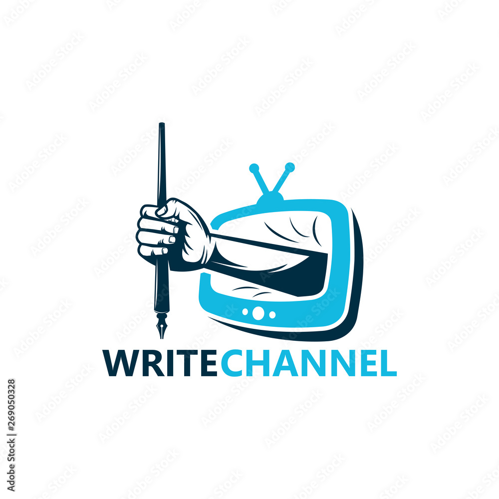 Write Channel Logo Template Design Vector, Emblem, Design Concept ...