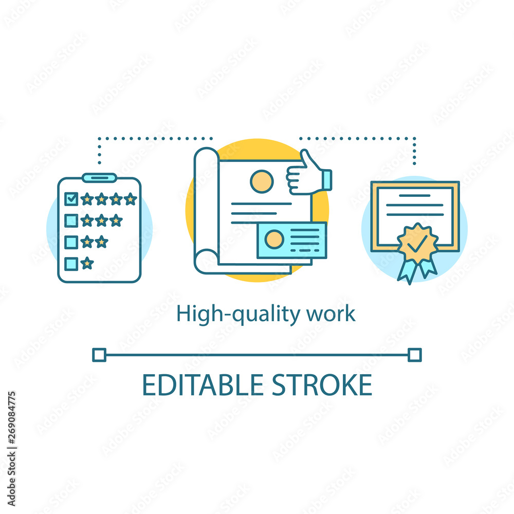 High-quality work concept icon Stock Vector | Adobe Stock
