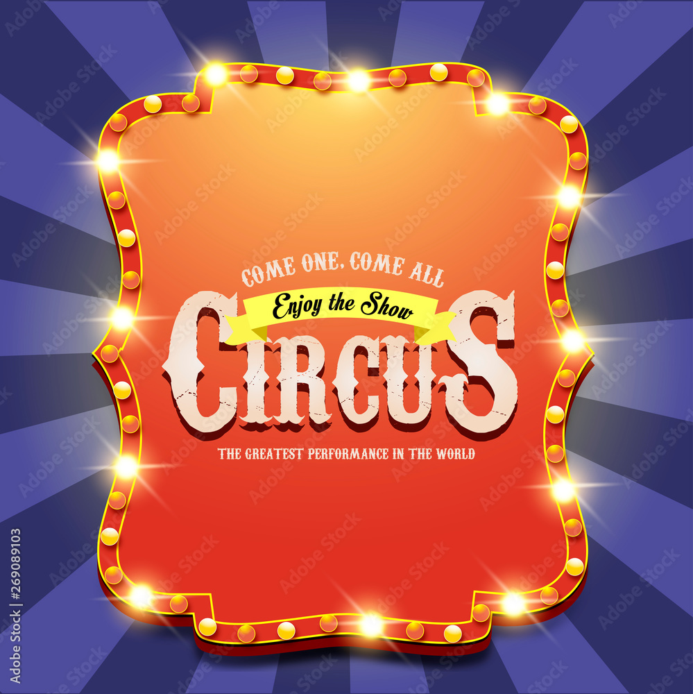 Circus banner. Carnival banner. Event banner Stock Vector | Adobe Stock