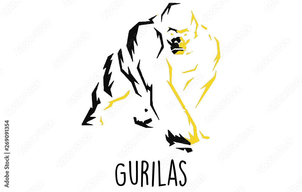 gorilla Stock Vector | Adobe Stock