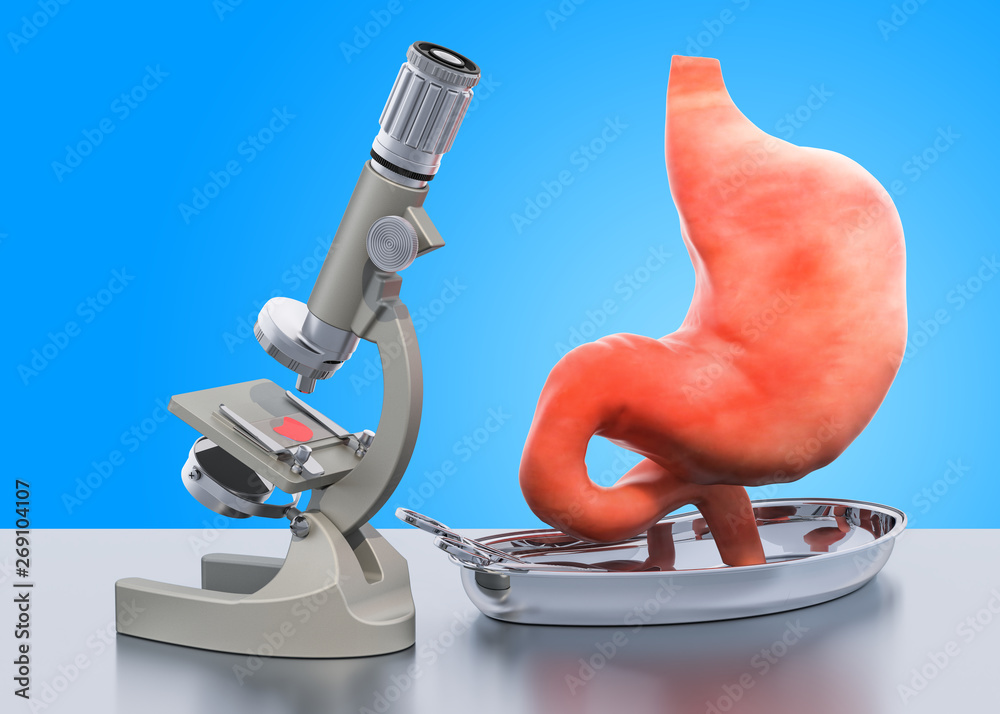 Research and diagnostics of stomach disease concept. Laboratory ...