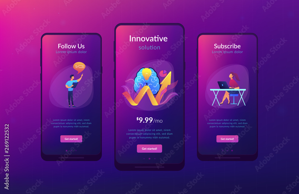 Brain, lightbulb and business team solving problem. Innovative solution ...