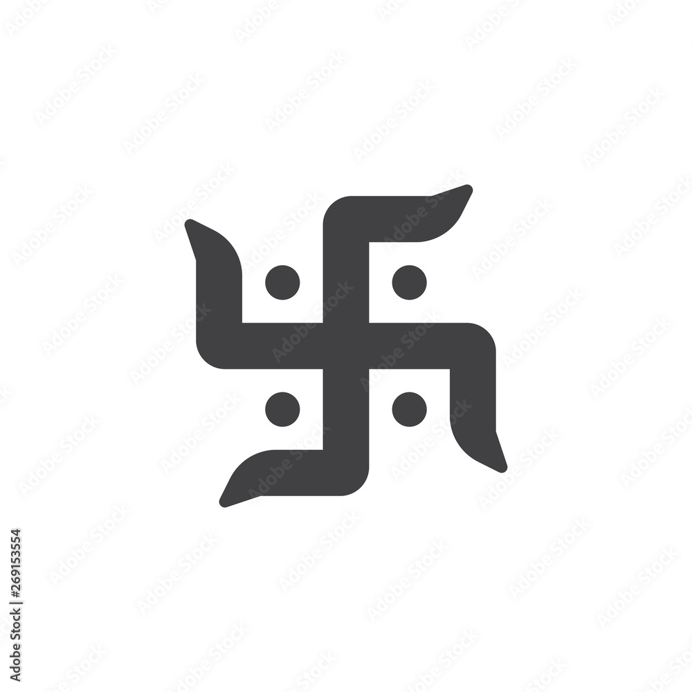 Hindu swastika vector icon. filled flat sign for mobile concept and web ...