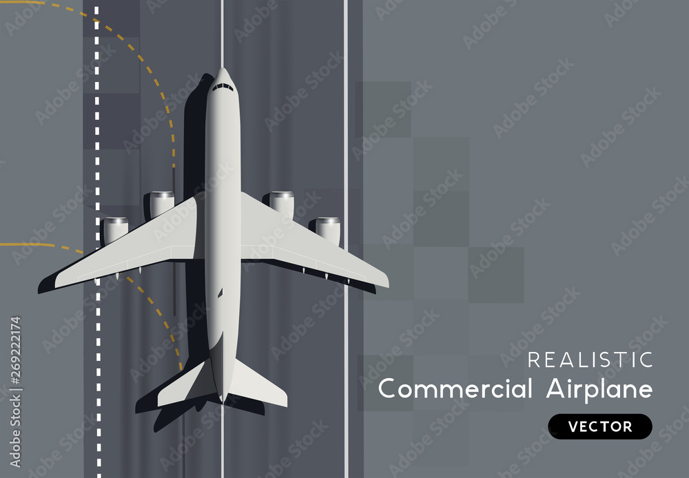 Commercial Airplane Top View