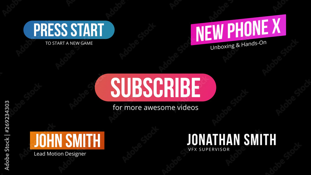 Simple Box Title Stock Template | Adobe Stock